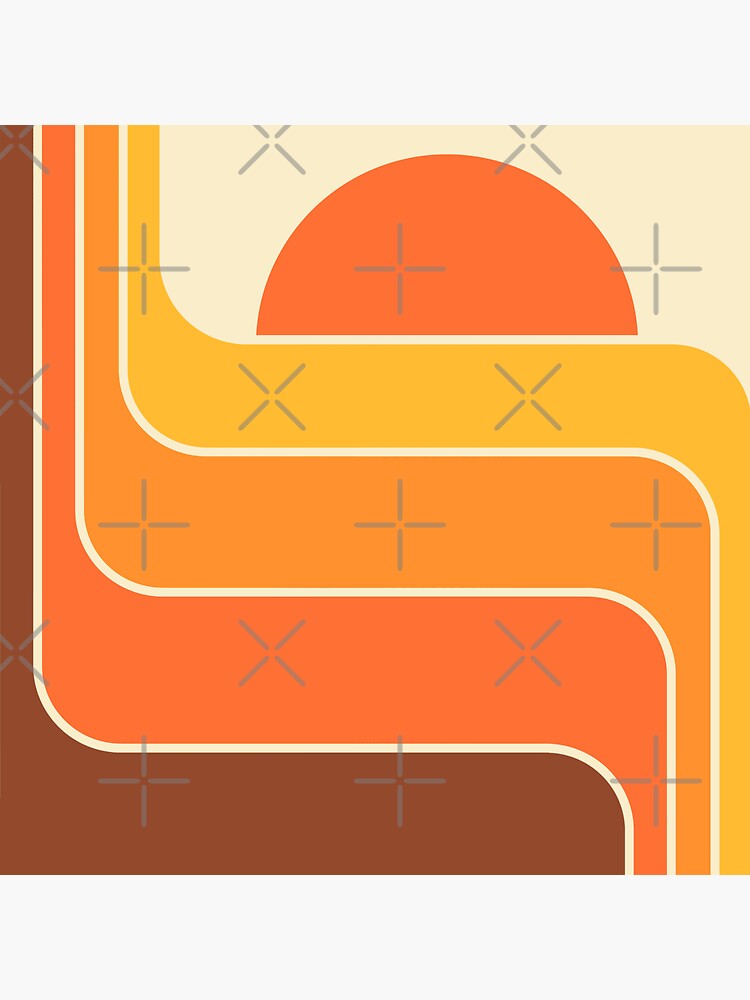 "Retro Geometric Sun Design 656" Sticker for Sale by tonymagnerart ...