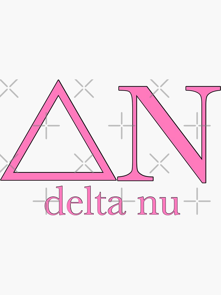 "delta nu" Sticker for Sale by 3rdgilmoregirl | Redbubble