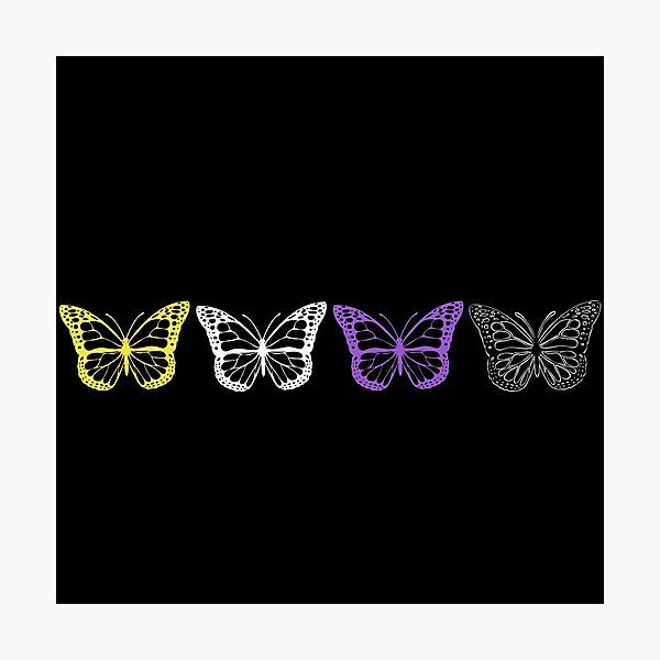 "Non-binary Flag Butterflies" Photographic Print by azure-ataraxia ...