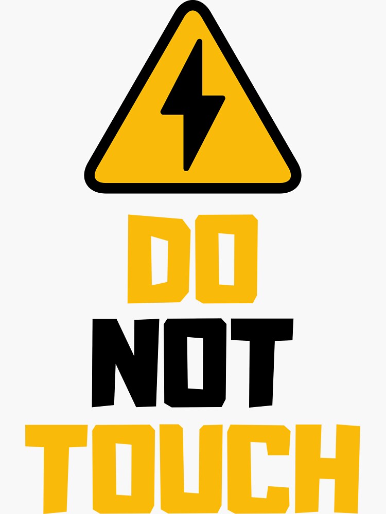 "Danger Electricity Warning Sign Do Not Touch" Sticker for Sale by ...