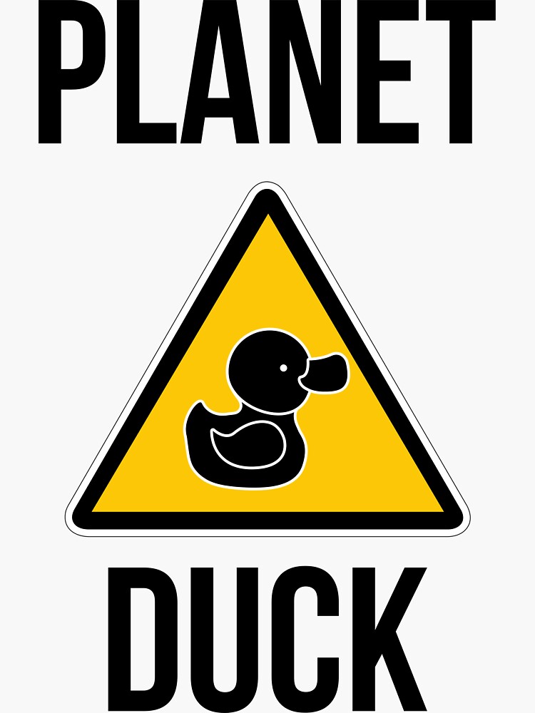 "Planet Duck I Love Ducks Quack" Sticker for Sale by daguilon | Redbubble