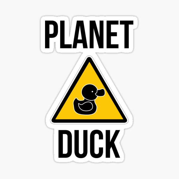 "Planet Duck I Love Ducks Quack" Sticker for Sale by daguilon | Redbubble