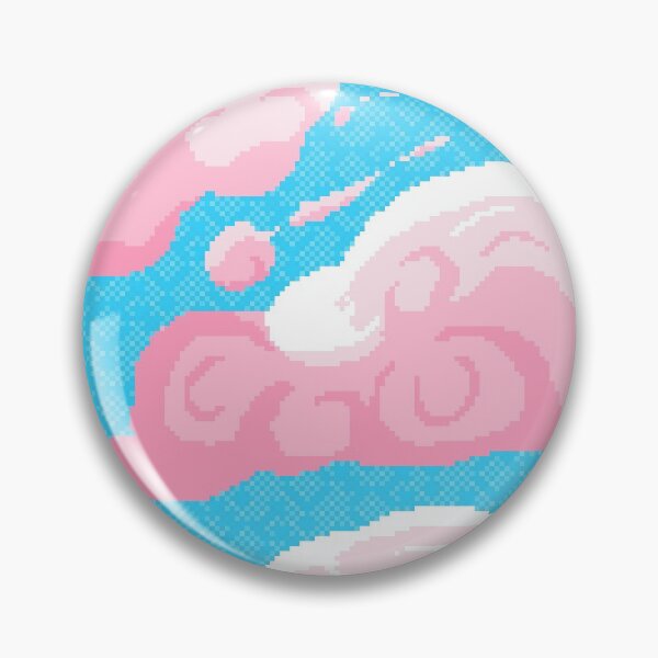 "Subtle Trans Pride Pixel Art Polaroid" Pin by DetectiveNo | Redbubble