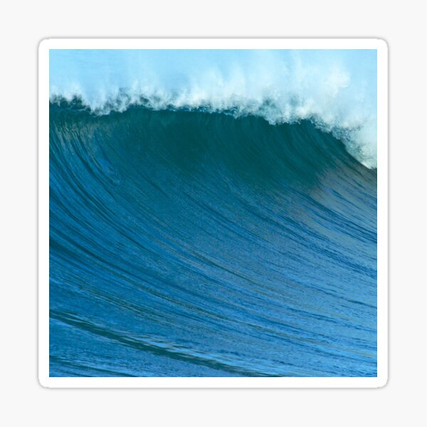 "Deep Blue Ocean Tidal Waves Salty Sea Foam Lovers" Sticker for Sale by ...