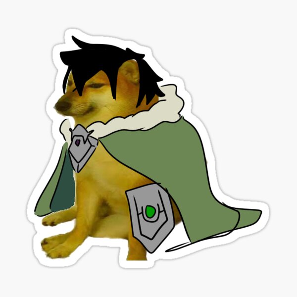 "cheems naofumi" Sticker for Sale by vickytea | Redbubble
