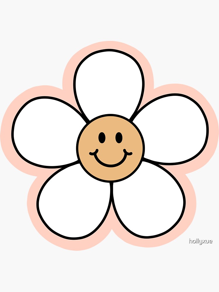 "Pink Smiley Flower" Sticker for Sale by hollyxue | Redbubble