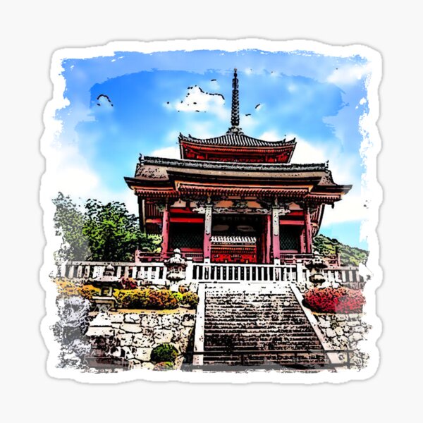 "Japanese Temple" Sticker for Sale by PoHFrost | Redbubble