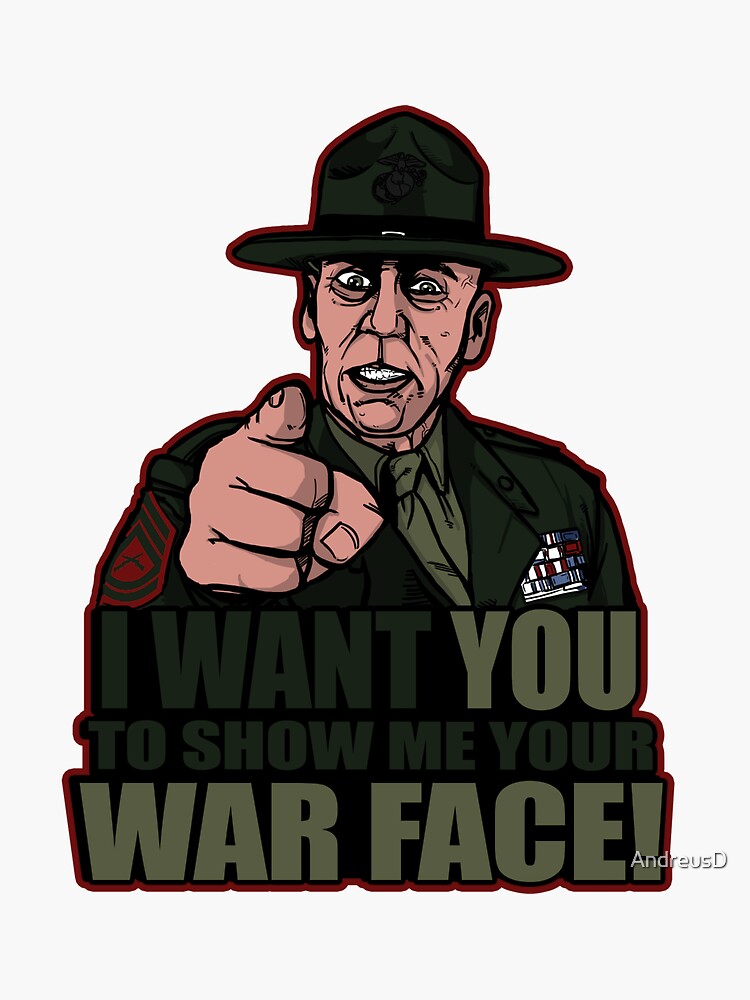 "War Face" Sticker for Sale by AndreusD | Redbubble