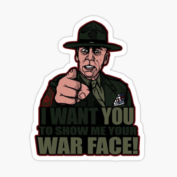 "War Face" Sticker for Sale by AndreusD | Redbubble