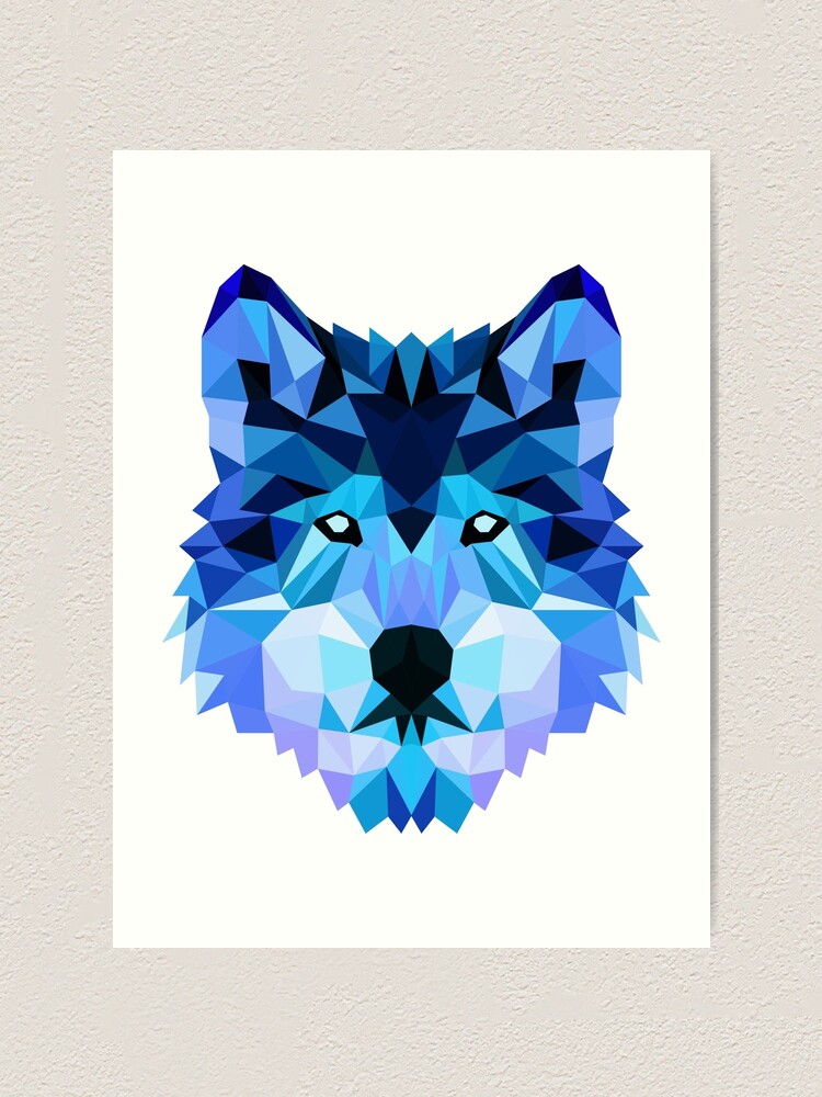 "Blue Wolf" Art Print by Abbysinthe | Redbubble