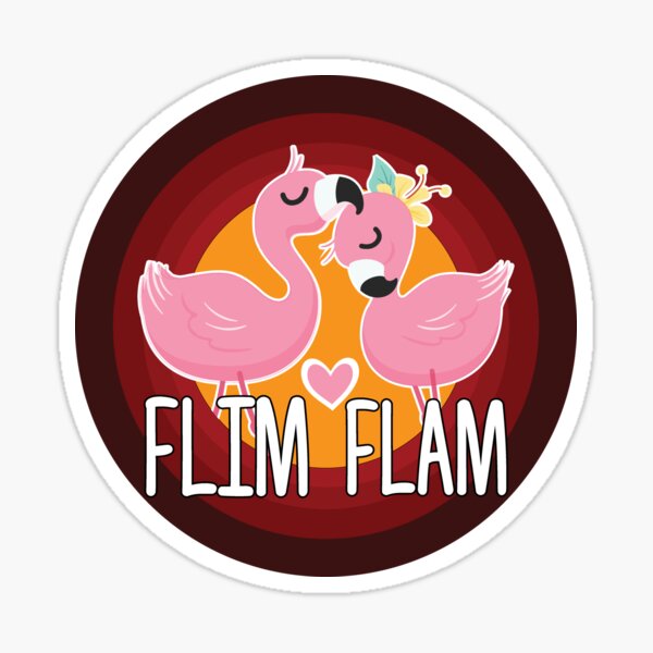 " A Cute Flim Flam Flamingo For Kids, Son And Daughter" Sticker for ...