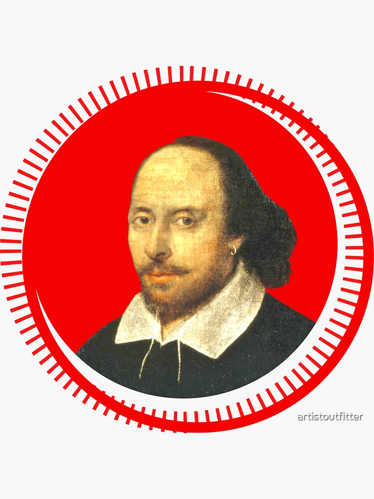 "William Shakespeare" Sticker for Sale by artistoutfitter | Redbubble