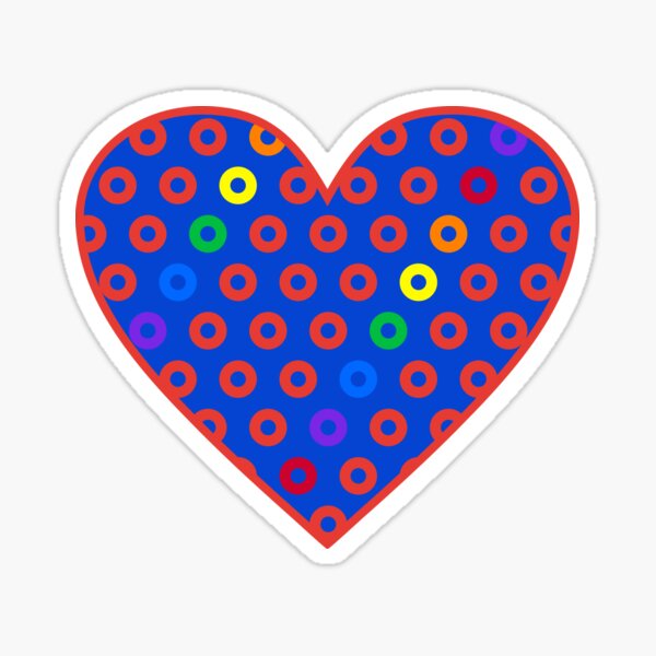 "Phish Donuts Pride Heart" Sticker for Sale by NeddyBetty | Redbubble