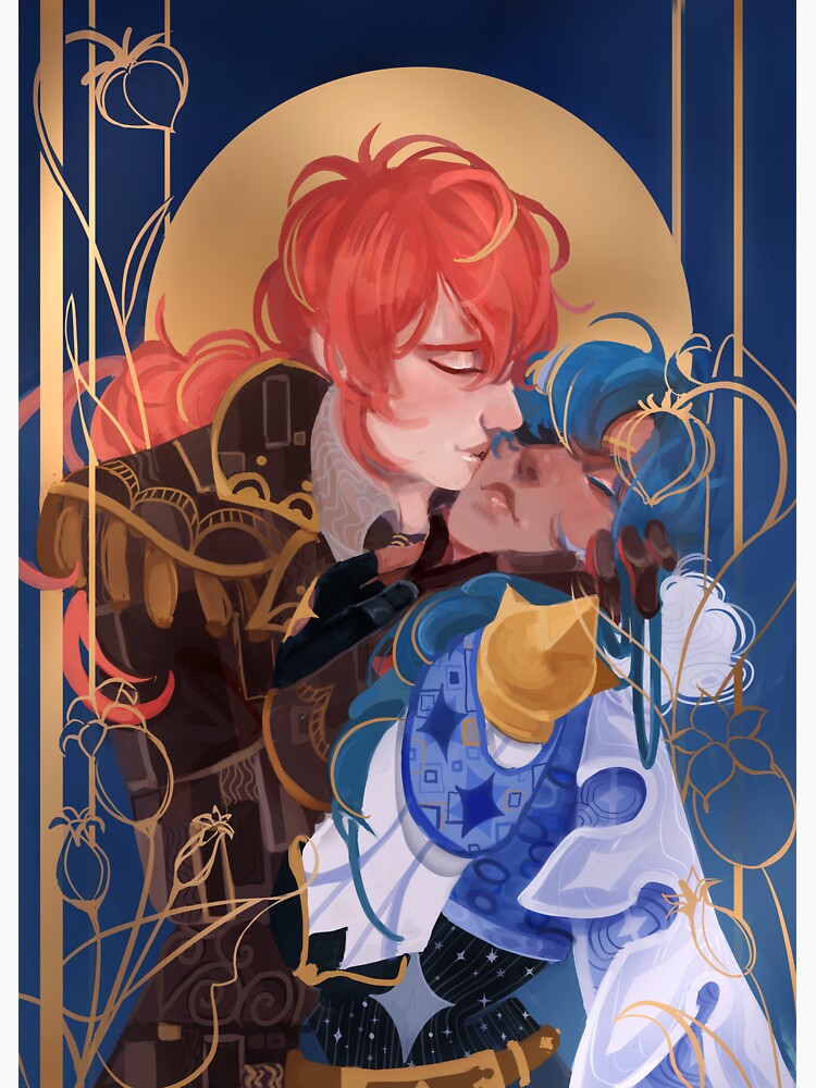 "the kiss - luckae v1" Sticker for Sale by nathengyn | Redbubble
