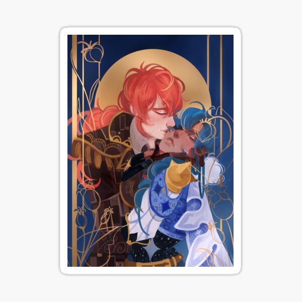 "the kiss - luckae v1" Sticker for Sale by nathengyn | Redbubble