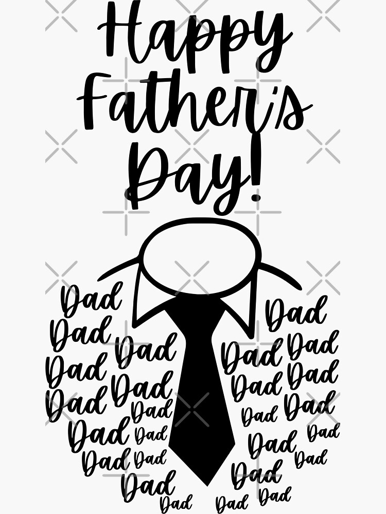 "Happy Fathers Day - Cursive" Sticker by CeciLop | Redbubble