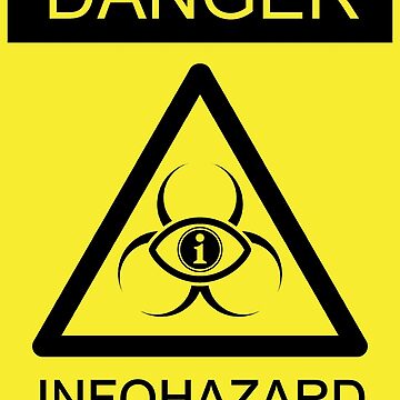 "DANGER: INFOHAZARD" Sticker for Sale by addy kart | Redbubble