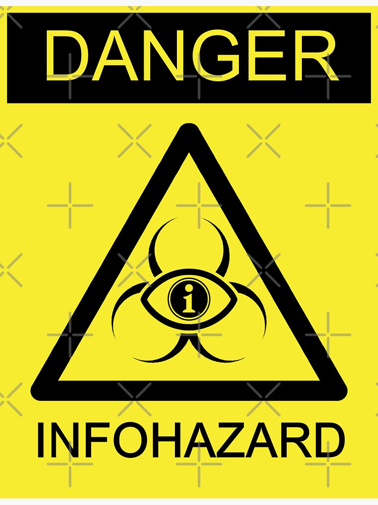 "DANGER: INFOHAZARD" Sticker for Sale by Porto881 | Redbubble