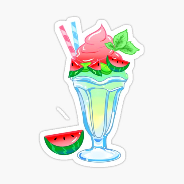 "Watermelon Sorbet" Sticker by MarielaArtShop | Redbubble