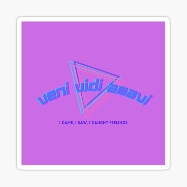 "feelings glitch (purple)" Sticker for Sale by cecegee | Redbubble