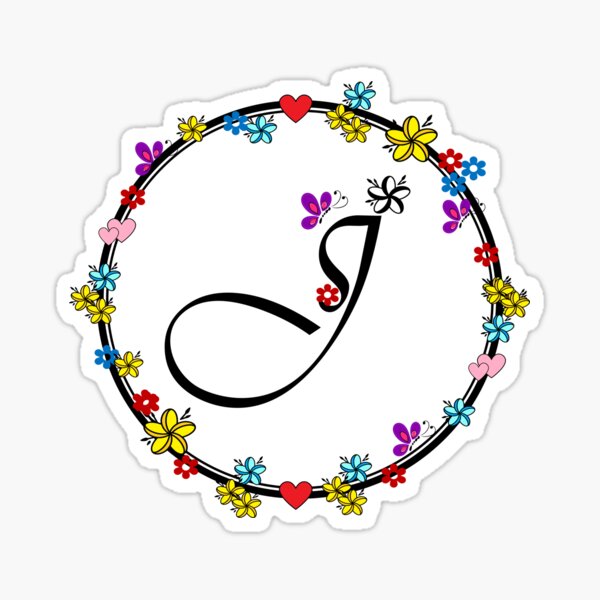" Letter J" Sticker for Sale by Rulahs | Redbubble