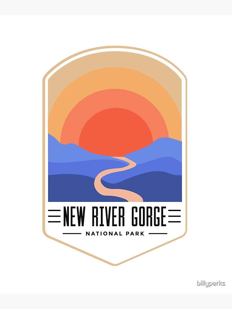 Lámina fotográfica «Pegatina del Parque Nacional New River Gorge» de ...