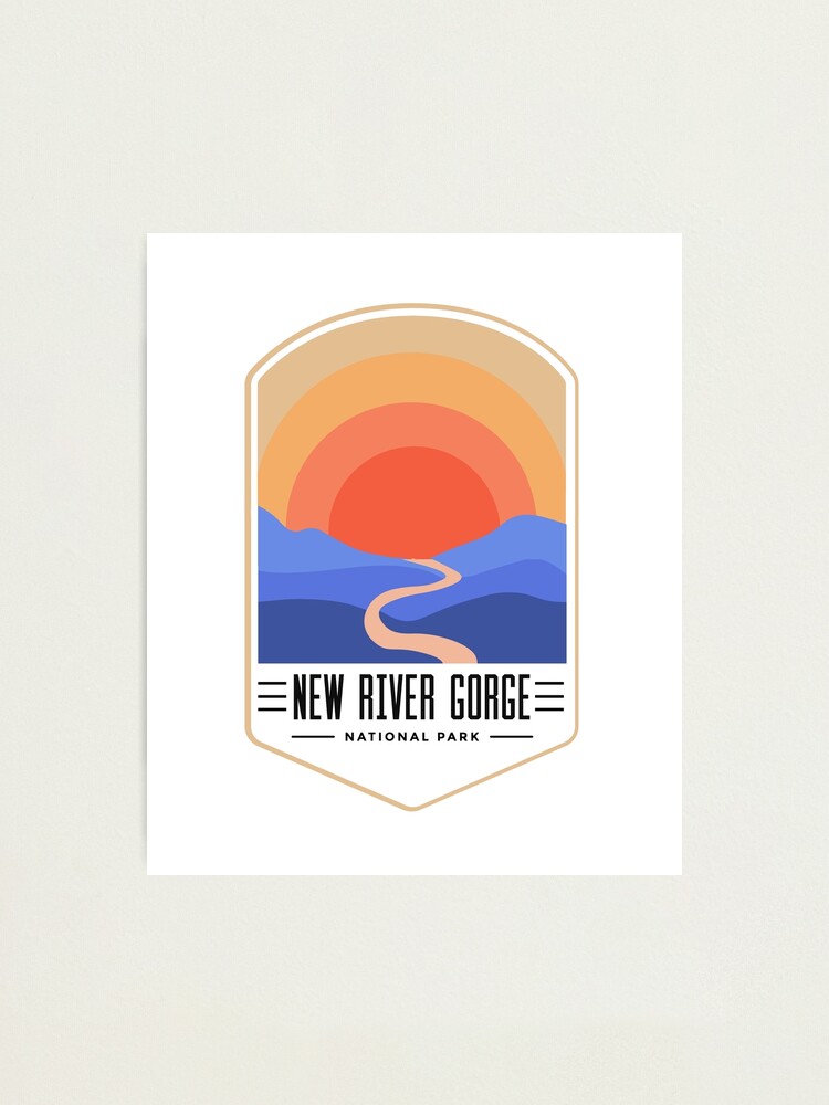 Lámina fotográfica «Pegatina del Parque Nacional New River Gorge» de ...