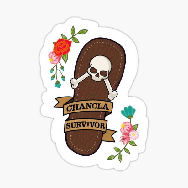 "Survived La Chancla " Sticker for Sale by francielandia | Redbubble