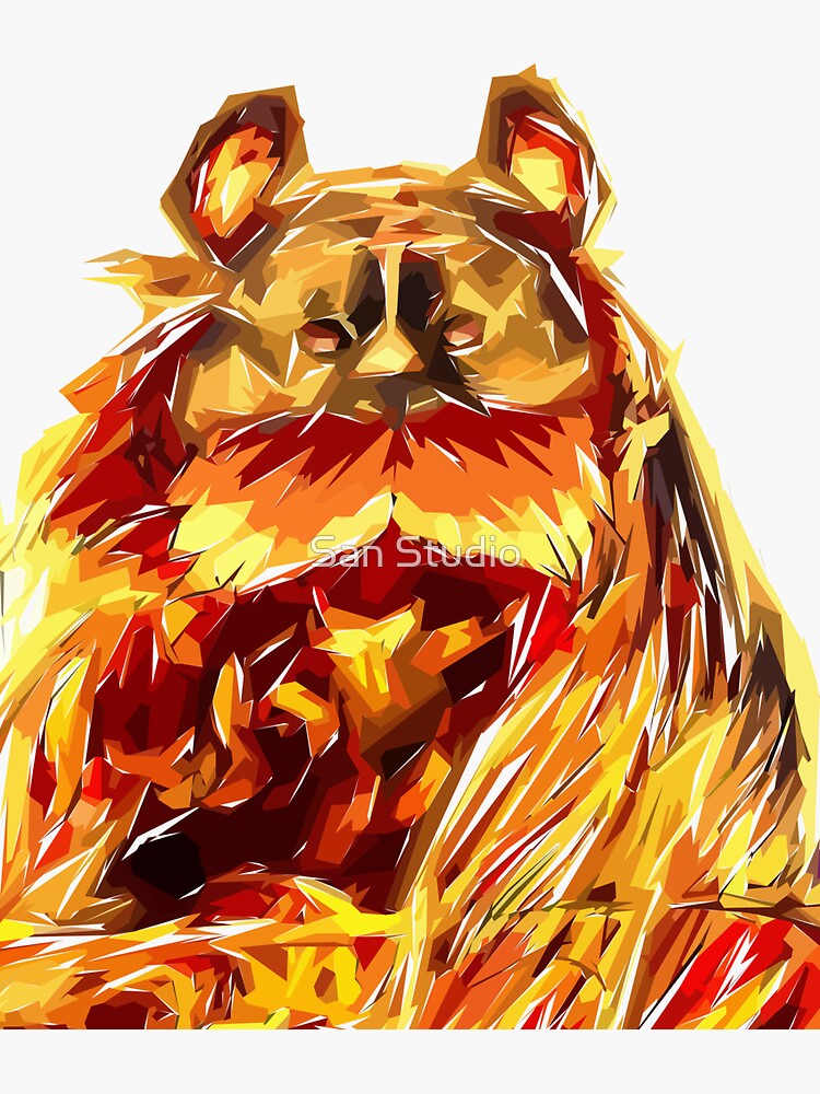 "Fire Bear" Sticker for Sale by zainulfaozi | Redbubble