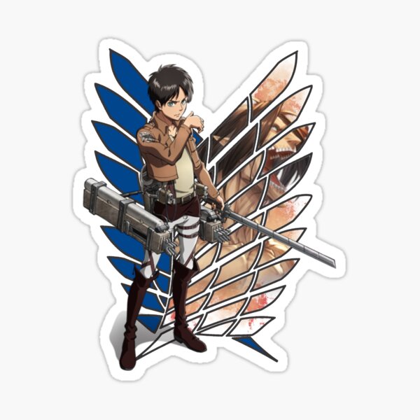 "Eren Yeager" Sticker for Sale by shokugeki | Redbubble