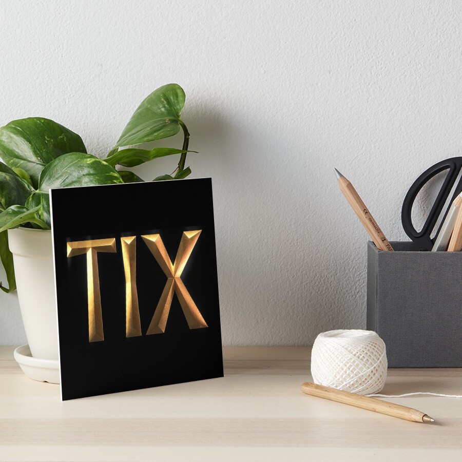 "TIX logo sticker" Art Board Print for Sale by lavender97 | Redbubble