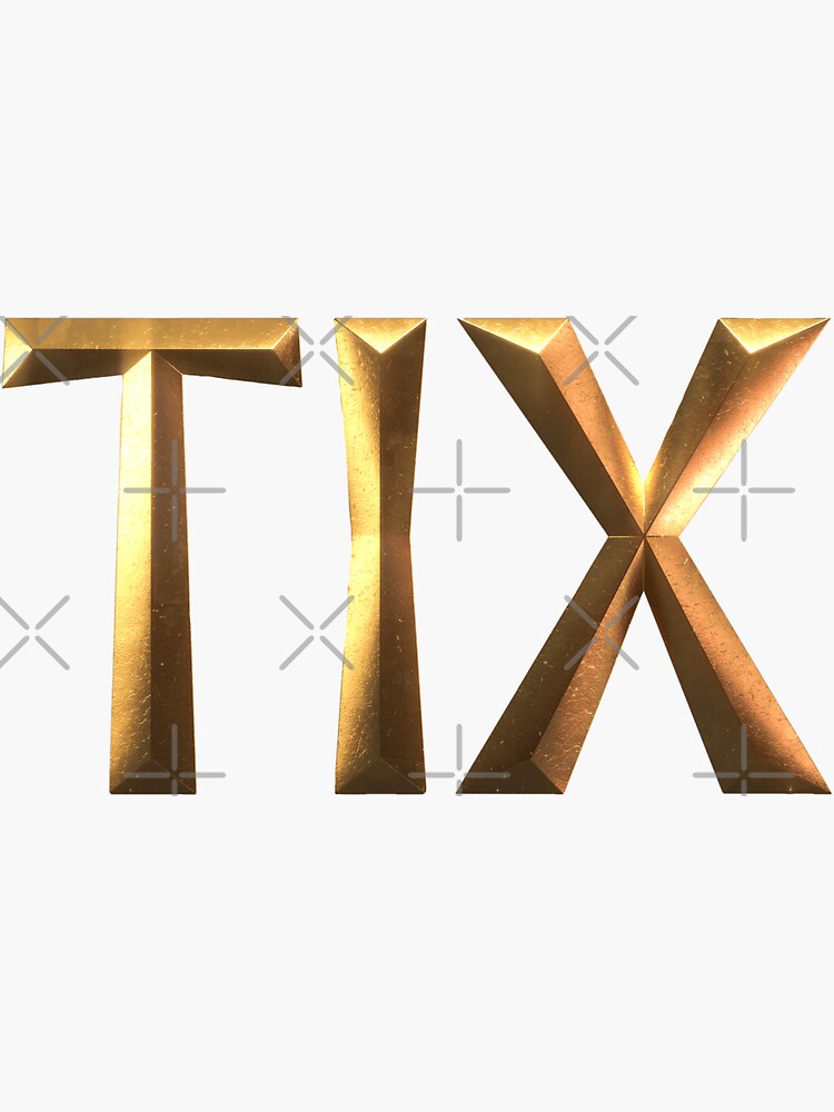 "TIX logo sticker" Sticker for Sale by lavender97 | Redbubble