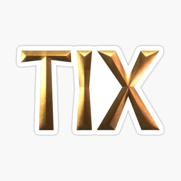 "TIX logo sticker" Sticker for Sale by lavender97 | Redbubble