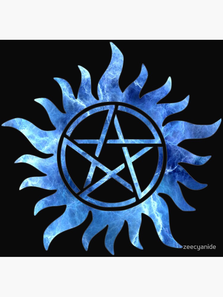 "Anti-Possession Sigil- Blue" Art Print by zeecyanide | Redbubble