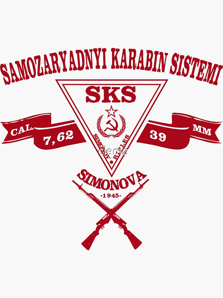 "SKS Red" Sticker for Sale by clemz | Redbubble