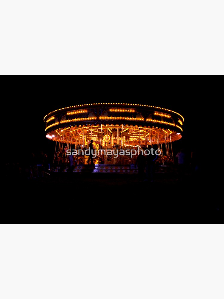 "Merry go round lights at night" Sticker by sandymayasphoto | Redbubble