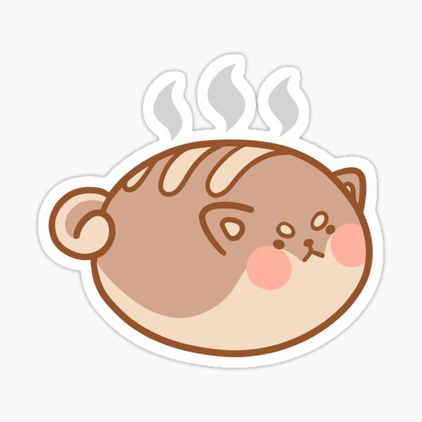 "Cute Angry Shiba Inu Bread Loaf" Sticker by ArtfulAutumn | Redbubble