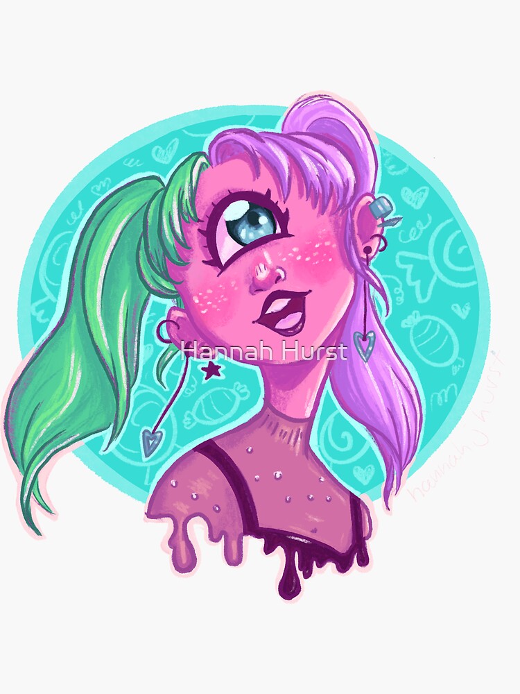 "Cute Cyclops Girl" Sticker for Sale by Hannah-J04 | Redbubble