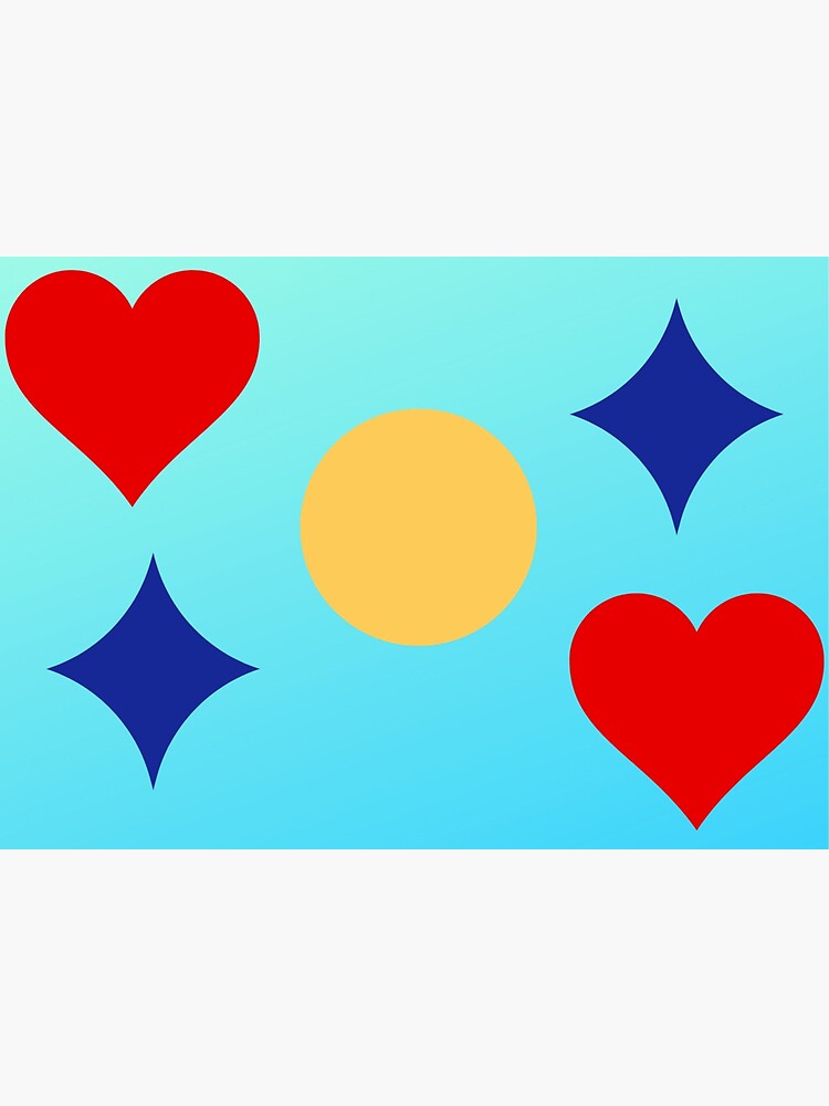 "Turquoise, Hearts, Diamonds and Golden Circle" Sticker for Sale by ...