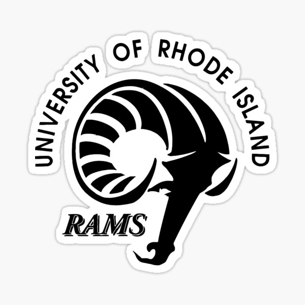 "University of Rhode Island (URI) Rams 2" Sticker for Sale by Reeteppup ...