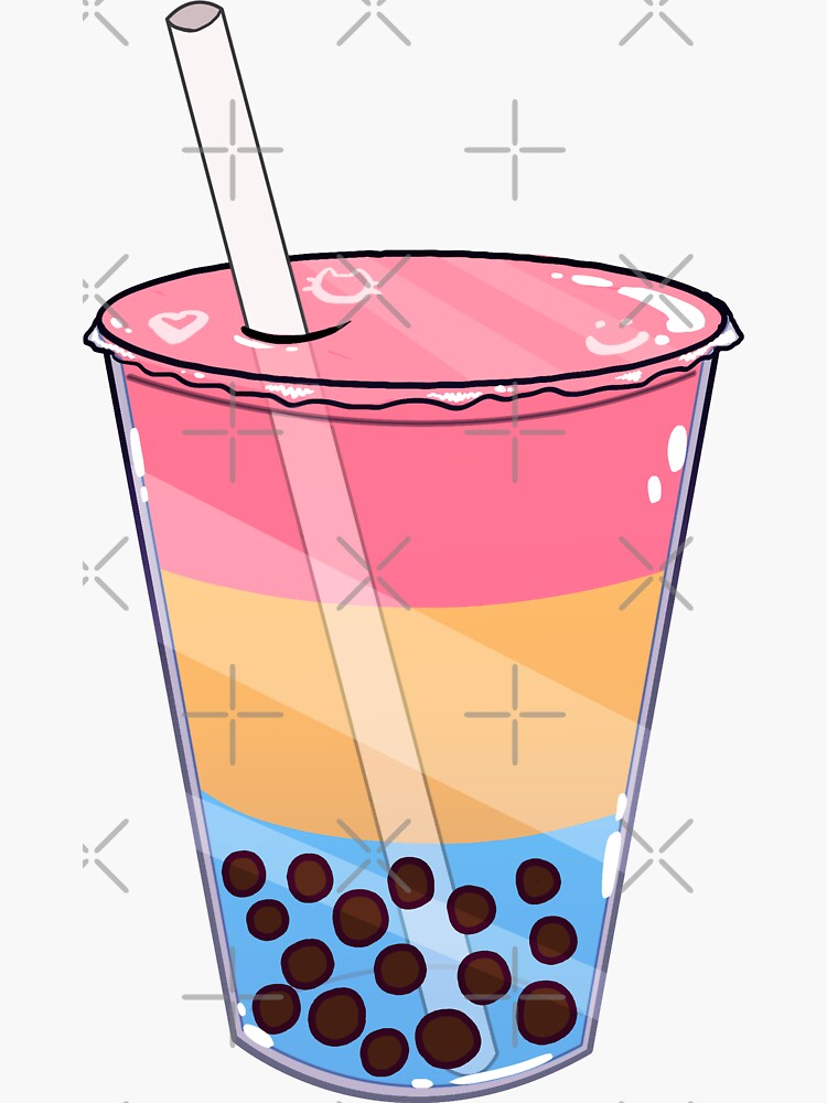"Pan Pride Flag Boba (Sticker)" Sticker for Sale by LeafAnimations ...
