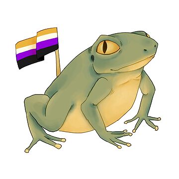 "enby frog" Sticker for Sale by GarbageSalt | Redbubble