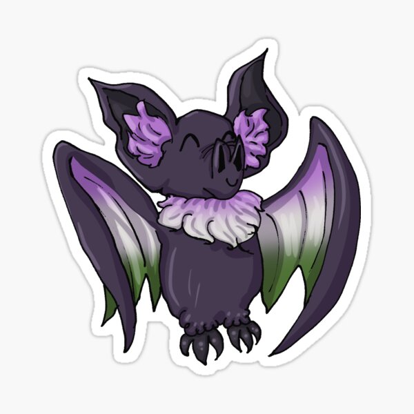 "Genderqueer Pride Flag Bat " Sticker by drowzeewitchy | Redbubble