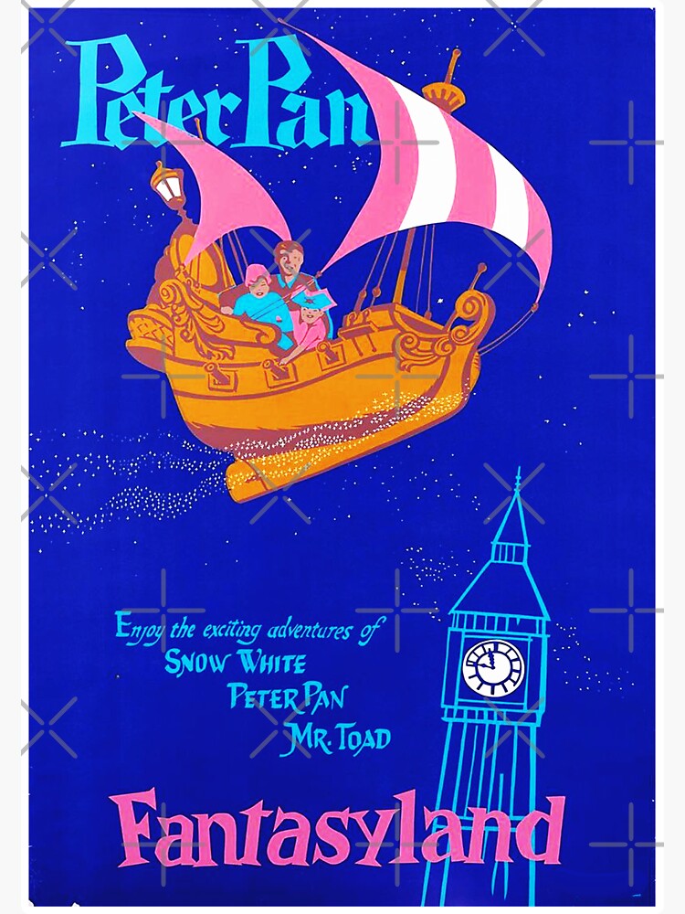 "PETER PANS FLIGHT " Sticker for Sale by CaliforniaCat | Redbubble