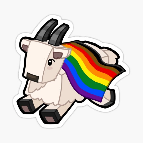 "Minecraft Goat Pride Flag" Sticker for Sale by nozomeme | Redbubble