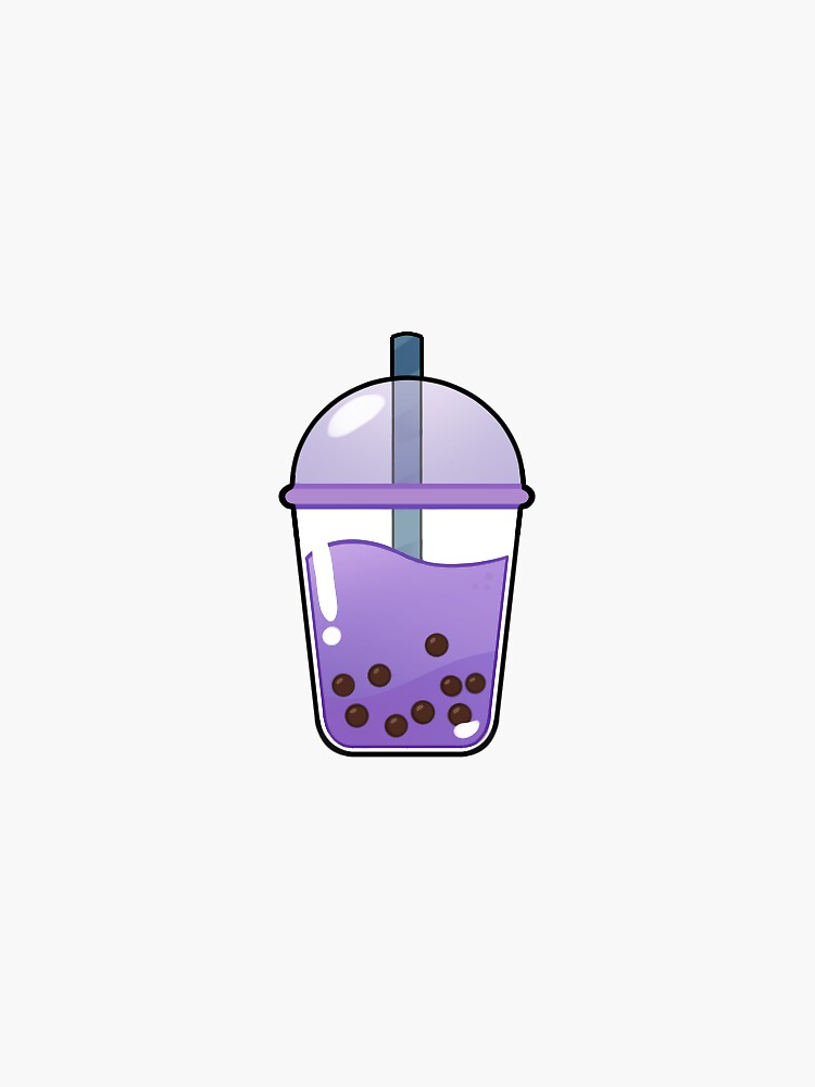 "Ube Boba" Sticker for Sale by Tsumairu | Redbubble