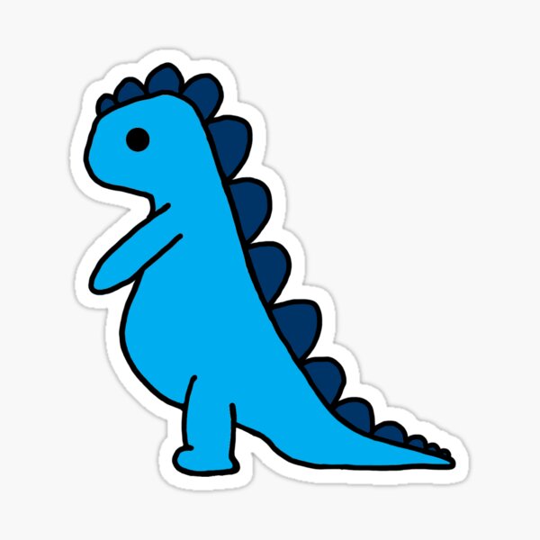 "blue dinosaur" Sticker for Sale by ilsheridan | Redbubble