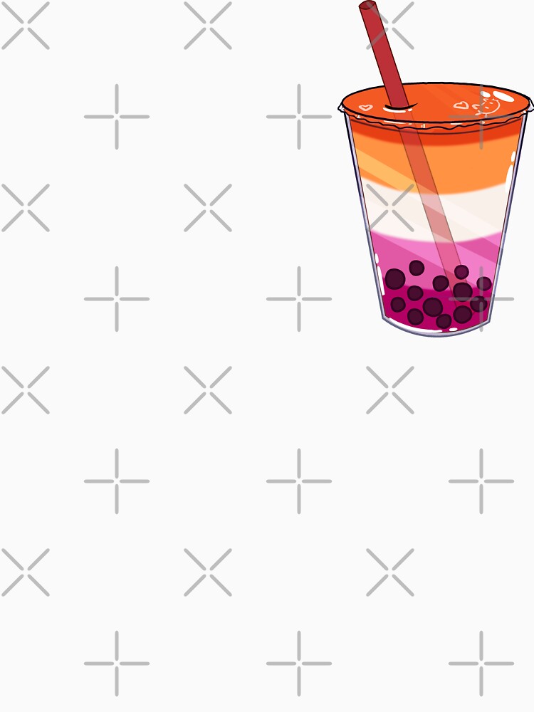 "Lesbian Pride Flag Boba (Sticker)" T-shirt for Sale by LeafAnimations ...