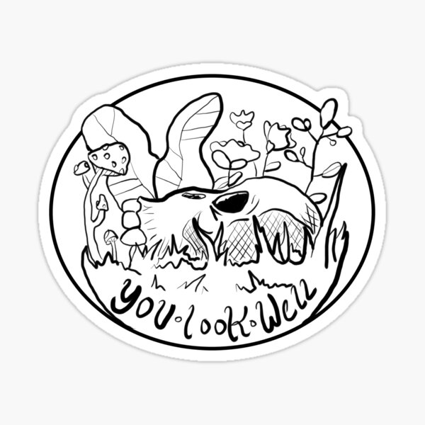 You Look Well V3 Black And White Sticker For Sale By Xsabretiger you-look-well-v3-black-and-white-sticker-for-sale-by-xsabretiger