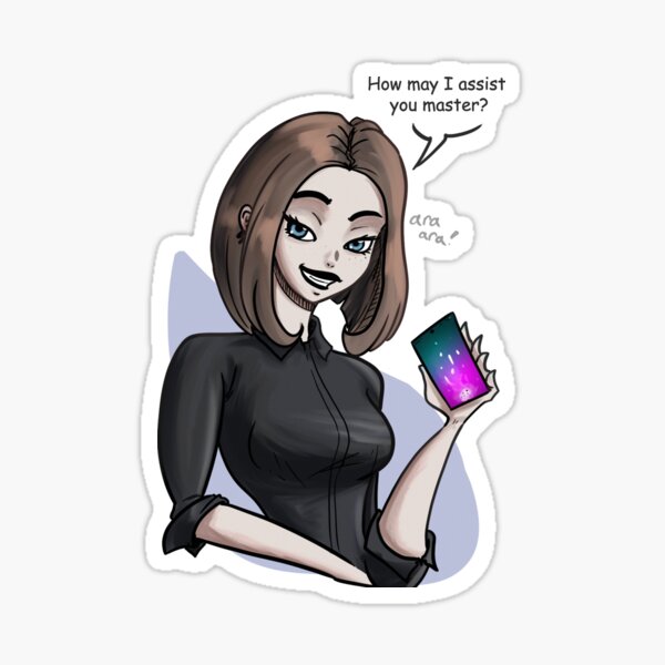 "Virtual Assistant Girl" Sticker for Sale by coolnessgod | Redbubble